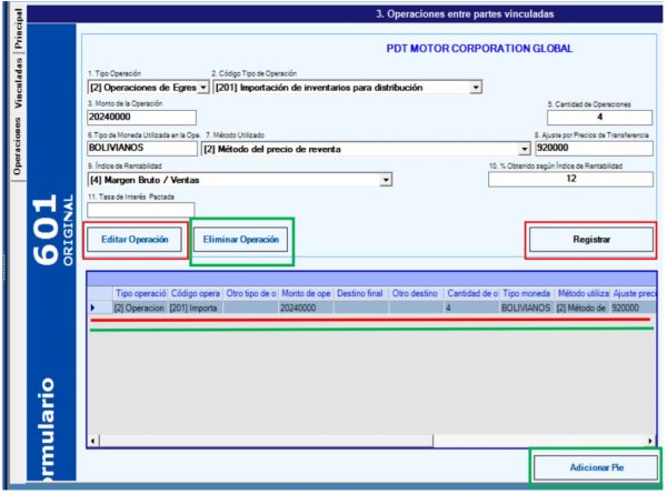 Formulario 601 Partes Vinculadas - Bolivia Impuestos Blog