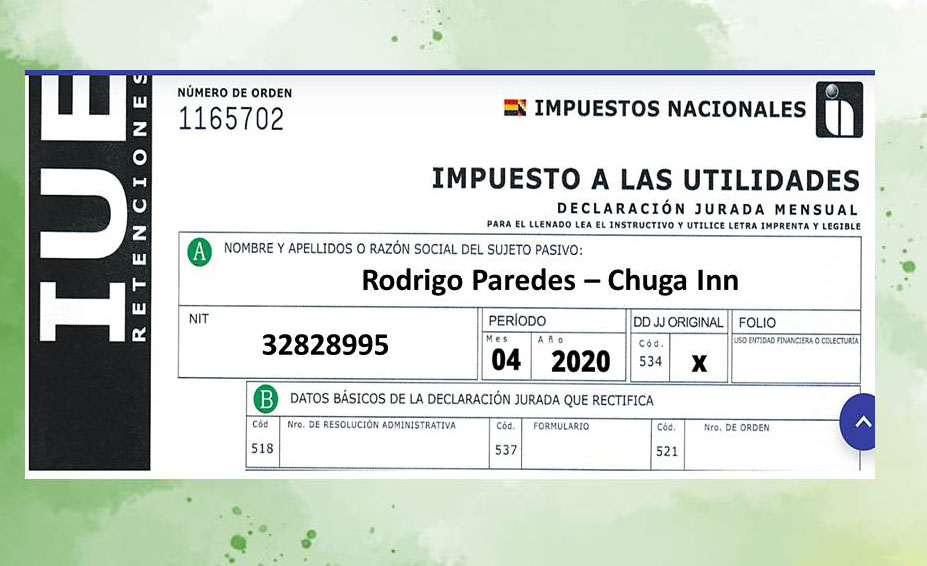 Formulario 570 Retenciones IUE llenado - Bolivia Impuestos Blog