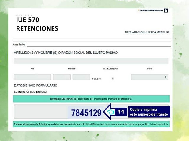 Formulario 570 Retenciones IUE llenado - Bolivia Impuestos Blog