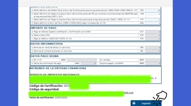 La importancia de imprimir los formularios declarados