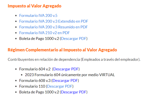 ¿Dónde descargar los formularios de impuestos nacionales?